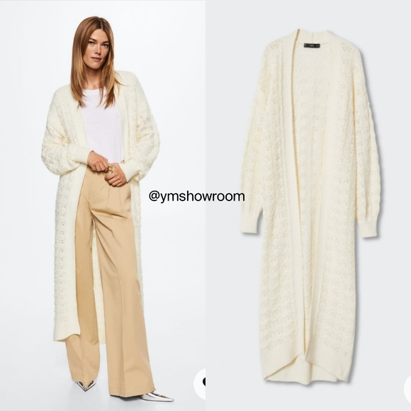 Mango | Sweaters | Mango Openwork Maxi Cardigan | Poshmark